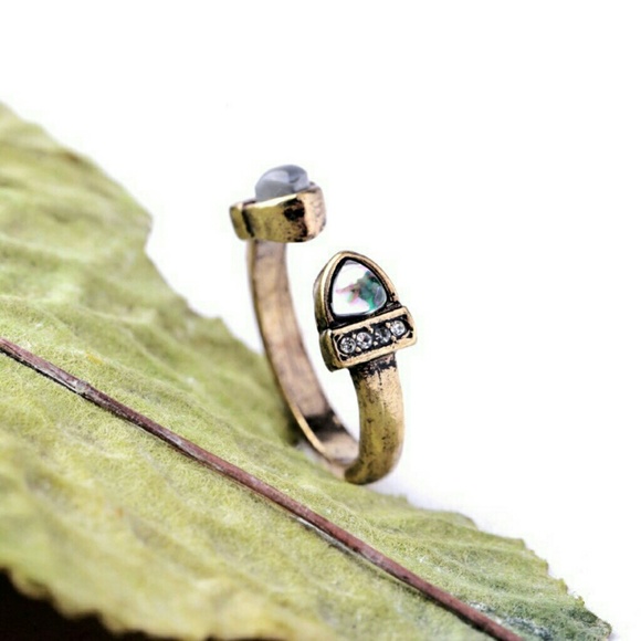 Jewelry | New Arrival Boho Rustic Crystal Stone Open Ring | Poshmark