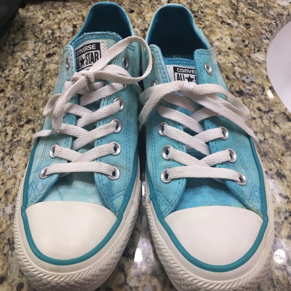 Converse Shoes Light Teal/Blue Tye Die - Gem