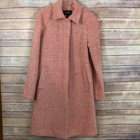 Express | Jackets & Coats | Sold Express Womens Coat Red Long Blazer ...