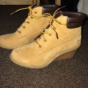 Women's Timberland High Heels Boots on Poshmark