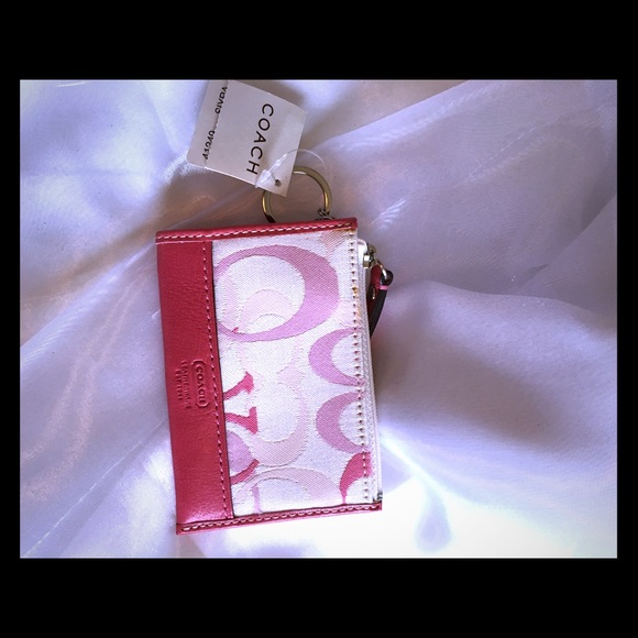 Coach | Bags | Nwt Coach Pink Leather Coin Wallet Bag | Poshmark