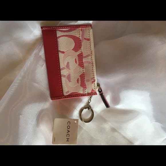 Coach | Bags | Nwt Coach Pink Leather Coin Wallet Bag | Poshmark