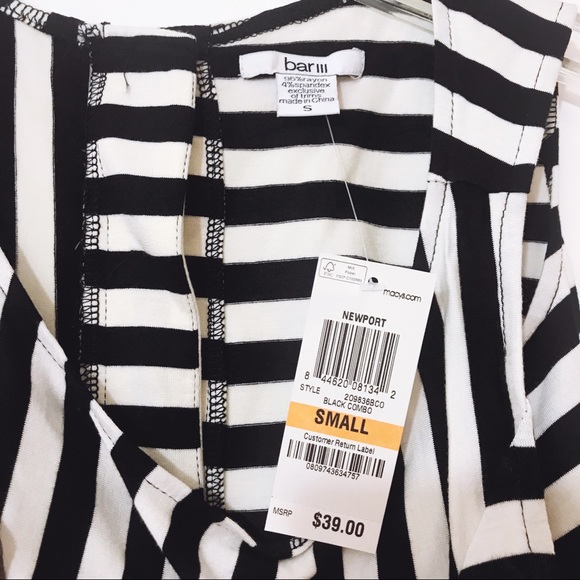 Bar III | Tops | Bar Lll Stripped Tank | Poshmark
