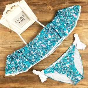 Swim | Off Shoulder Vintage Bikini Bathing Suit Swimsuit | Poshmark