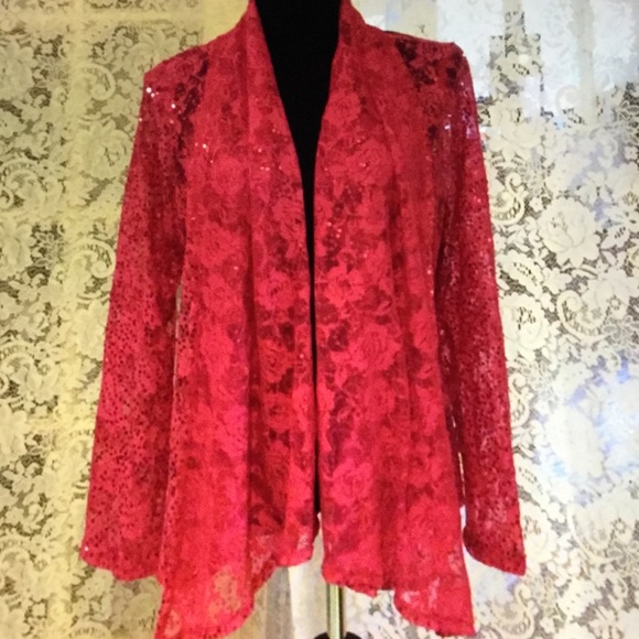 Slinky Brand | Jackets & Coats | Slinky Brand Waterfall Lace Jacket ...