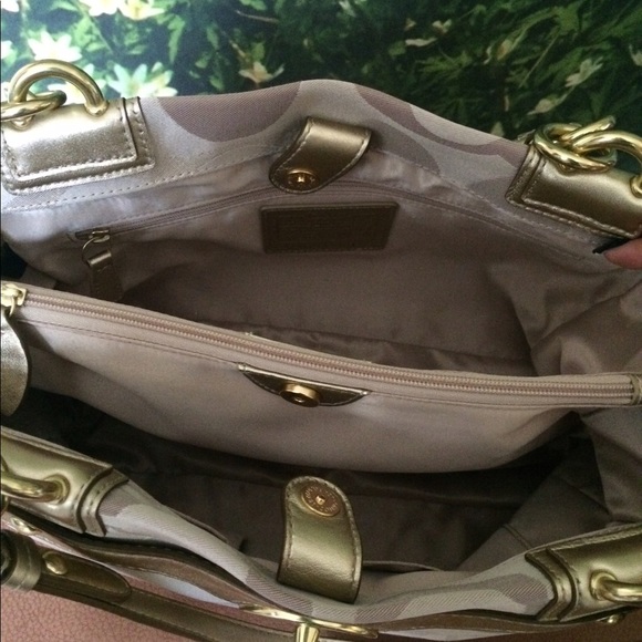 Coach | Bags | Coach Beige Satchel Handbag | Poshmark