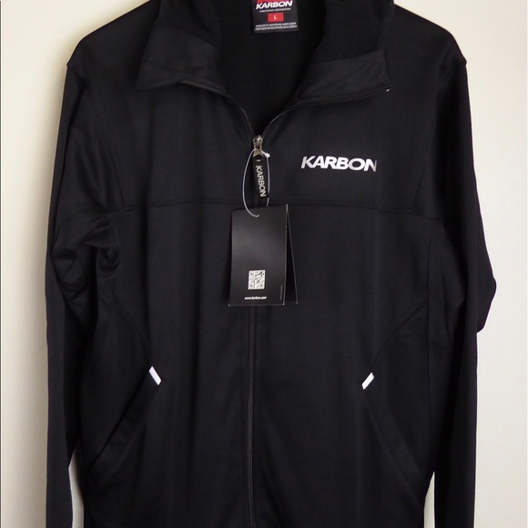 Karbon | Shirts | Karbon Scuba Neck Full Zip Light Fleece Hoodie Nwt ...