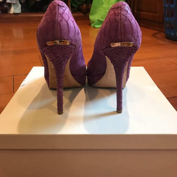 Dior | Shoes | Christian Dior Suede Embossed Snake Platform Shoes ...