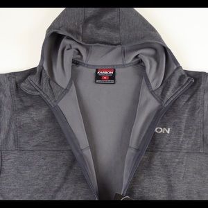 Karbon | Shirts | Karbon Light Fleece Full Zip Scuba Neck Hoodie Nwt ...