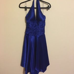 Cache | Dresses | Royal Blue Halter Cache Dress | Poshmark