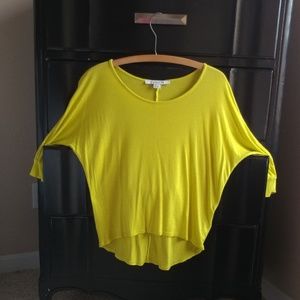 Forever 21 | Tops | Chartreuse Stripedoversizedfitted Arm Shirt | Poshmark