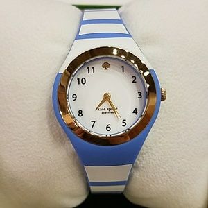 kate spade | Accessories | Kate Spade Blue White Stripe Rumsey Watch ...