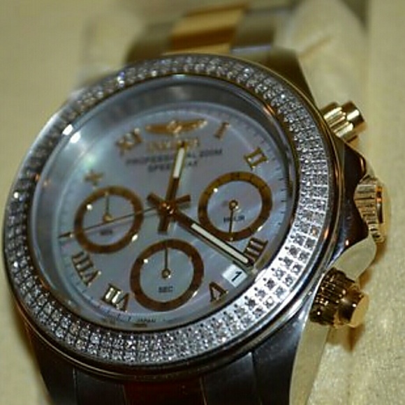 Invicta | Accessories | Nwt Invicta Diamond Two Tone Watch | Poshmark