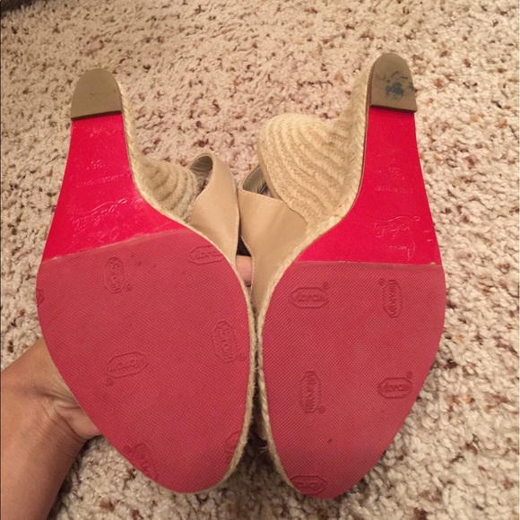 Christian Louboutin | Shoes | Christian Louboutin Wedges 36 6 Red ...