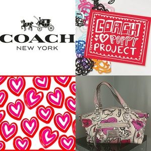 Coach | Bags | Coach Poppy Petal Print Rocker Purse Satchel | Poshmark