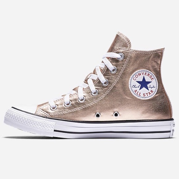 Converse | Shoes | Converse All Star Chuck Taylor Metallic Rose Gold ...