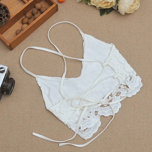 Tops | Summer Sale Last White Lace Bralette Crop Top | Poshmark