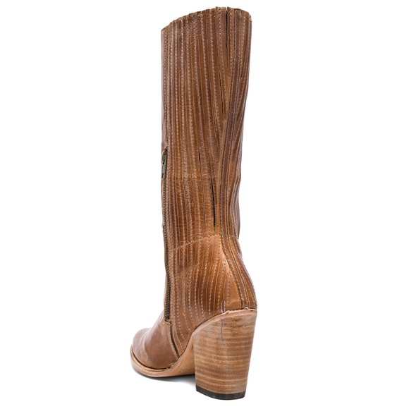 Freebird by Steven | Shoes | Nib Cognac Leather Western Stacked Heel Boots | Poshmark