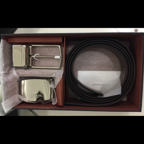Coach | Accessories | Nwt Coach Reversible Leather Belt With Two ...