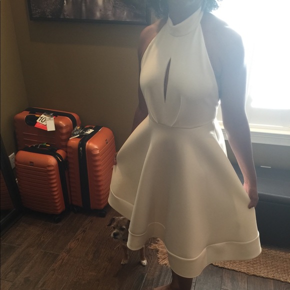 Asos Dresses Asos Halter Neck Full Midi Dress Plungeivoryus Poshmark