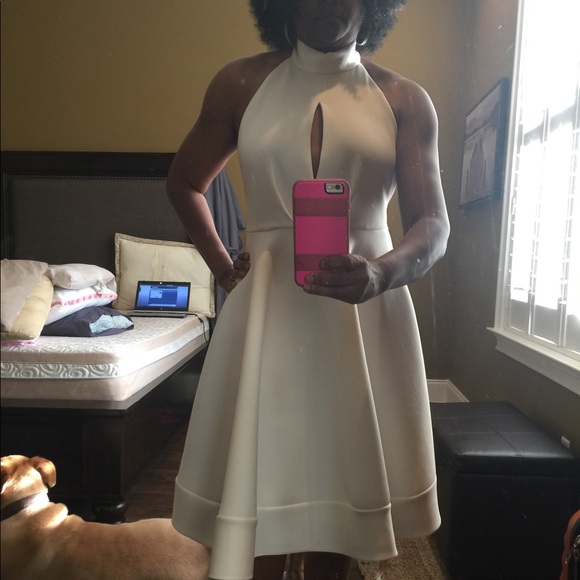 Asos Dresses Asos Halter Neck Full Midi Dress Plungeivoryus Poshmark