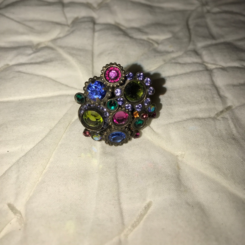 Multi-Colored Stone Ring - Gem