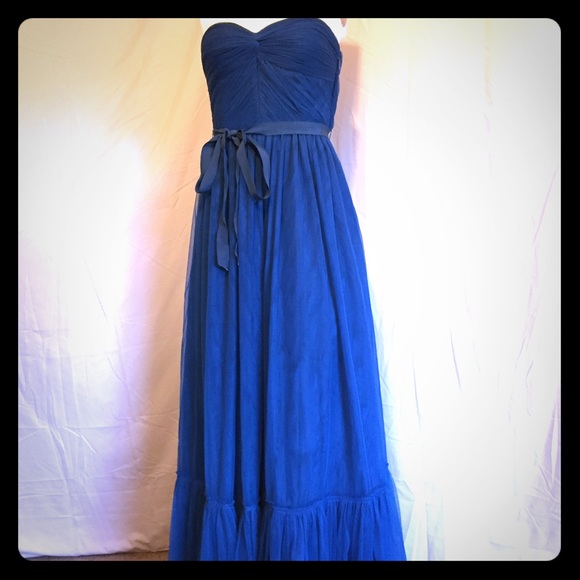 Va Et Vien | Dresses | Va Et Vien Navy Tule Full Length Gown | Poshmark