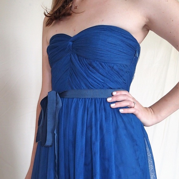 Va Et Vien | Dresses | Va Et Vien Navy Tule Full Length Gown | Poshmark