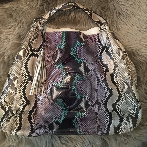 Gucci | Bags | Gucci Soho Large Python Shoulder Bag | Poshmark