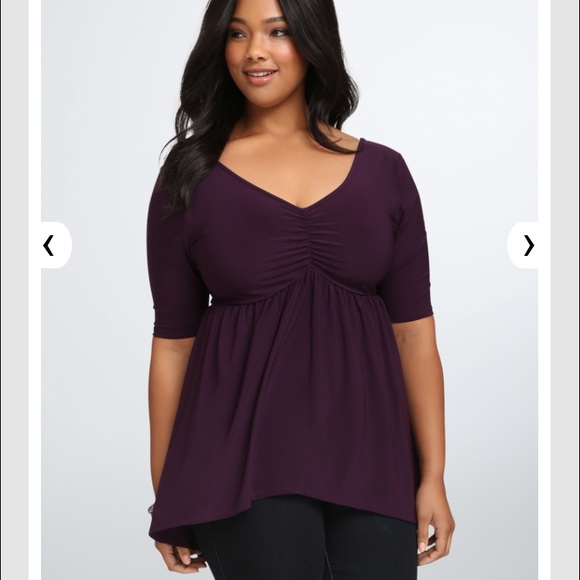 torrid | Tops | Plus Size Torrid Dark Purple Babydoll Flowy Top | Poshmark