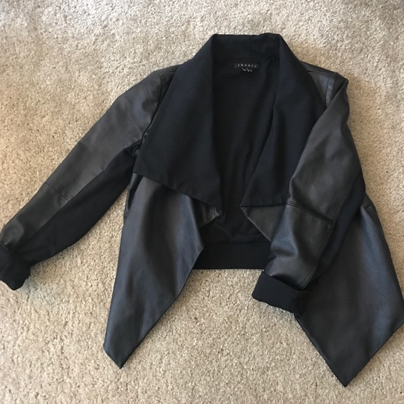 Theory | Jackets & Coats | Theory Drapey Leather Jacket In Medium ...