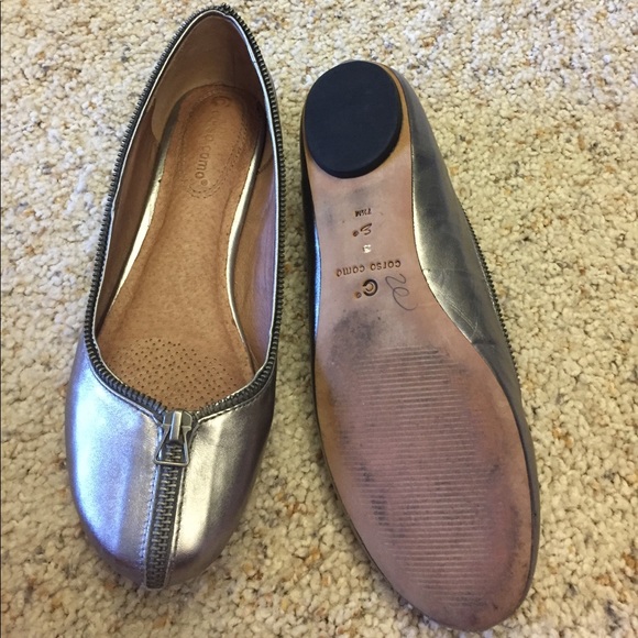 Corso Comi | Shoes | Pewter Colored Shoe With Zipper Detail | Poshmark