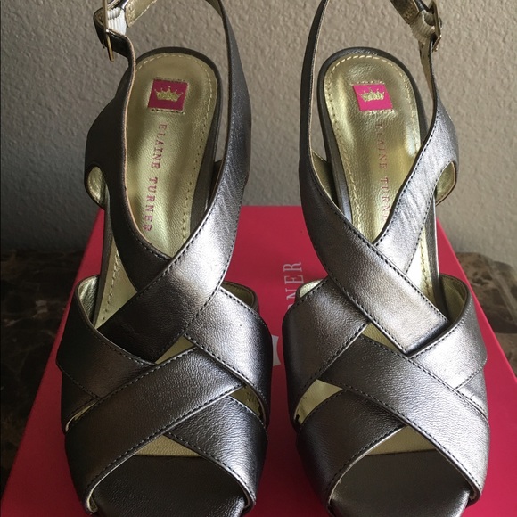 Elaine Turner | Shoes | Elaine Turner Chris Pewter Platform Heel | Poshmark