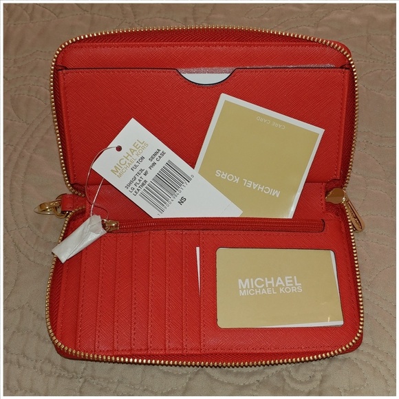 Michael Kors | Bags | Nwt Michael Kors Lg Flat Mf Phone Case | Poshmark