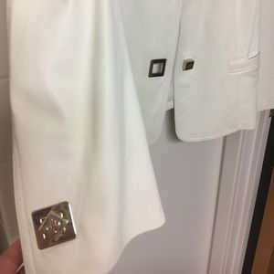 Versace | Jackets & Coats | Versace Cream Leather Jacket | Poshmark