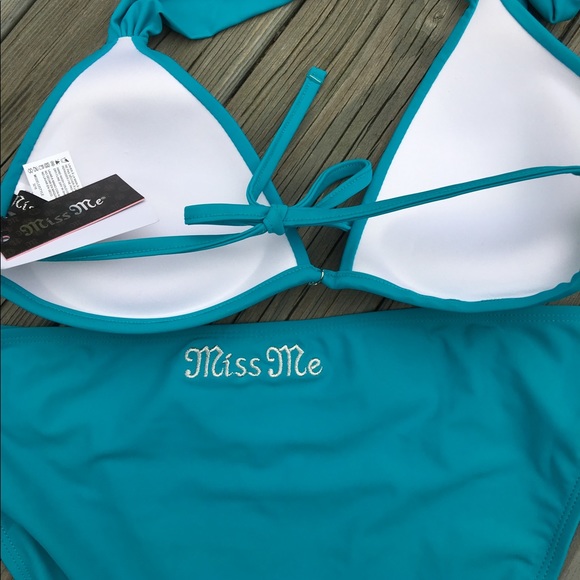 Miss Me | Swim | Miss Me Seascape Bikini In Amazon Blueretail 98 | Poshmark