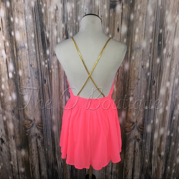 The O Boutique | Pants & Jumpsuits | Clearancehot Pink Open Back Cross ...