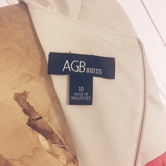 AGB | Dresses | Polyester 3 Color Agb Dress W Collar | Poshmark