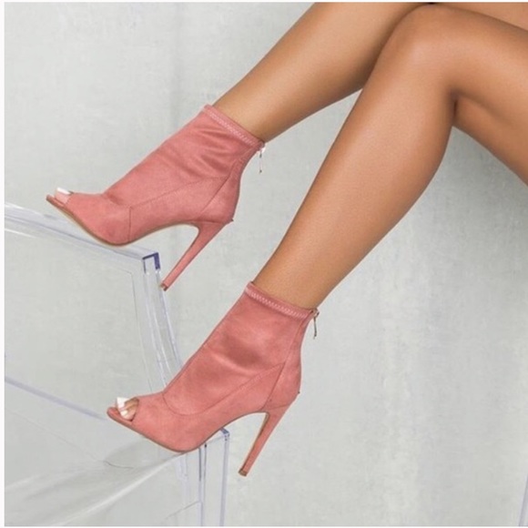 Boutique | Shoes | Dusty Rose Mauve Peep Toe Booties | Poshmark