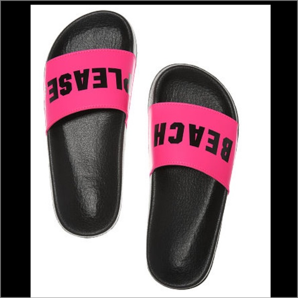 PINK Victoria's Secret | Shoes | Victorias Secret Pink Cheeky Slide ...