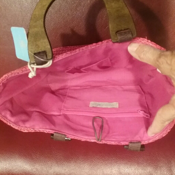 Caribbean Joe | Bags | Nwt Womens Pink Straw Handbag Final Price | Poshmark