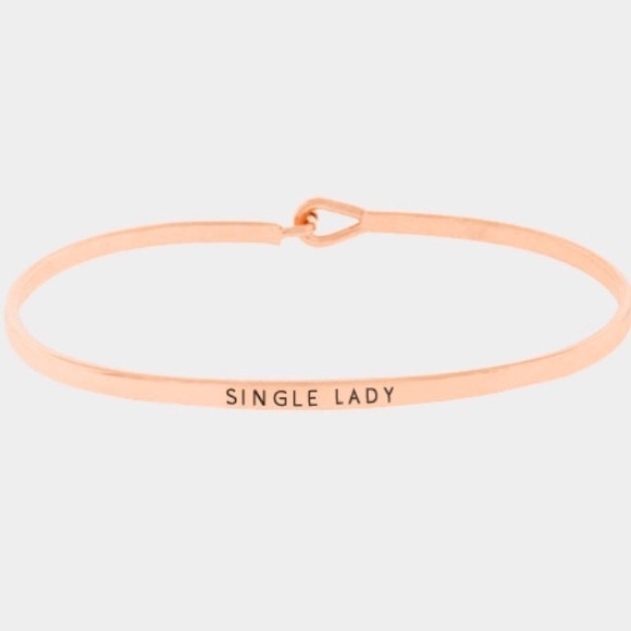 Jewelry | Single Lady Mantra Bangle Bracelet Rose Gold | Poshmark