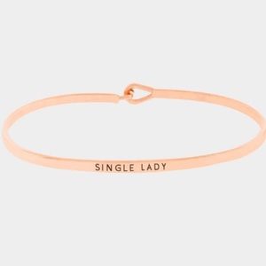 Jewelry | Single Lady Mantra Bangle Bracelet Rose Gold | Poshmark