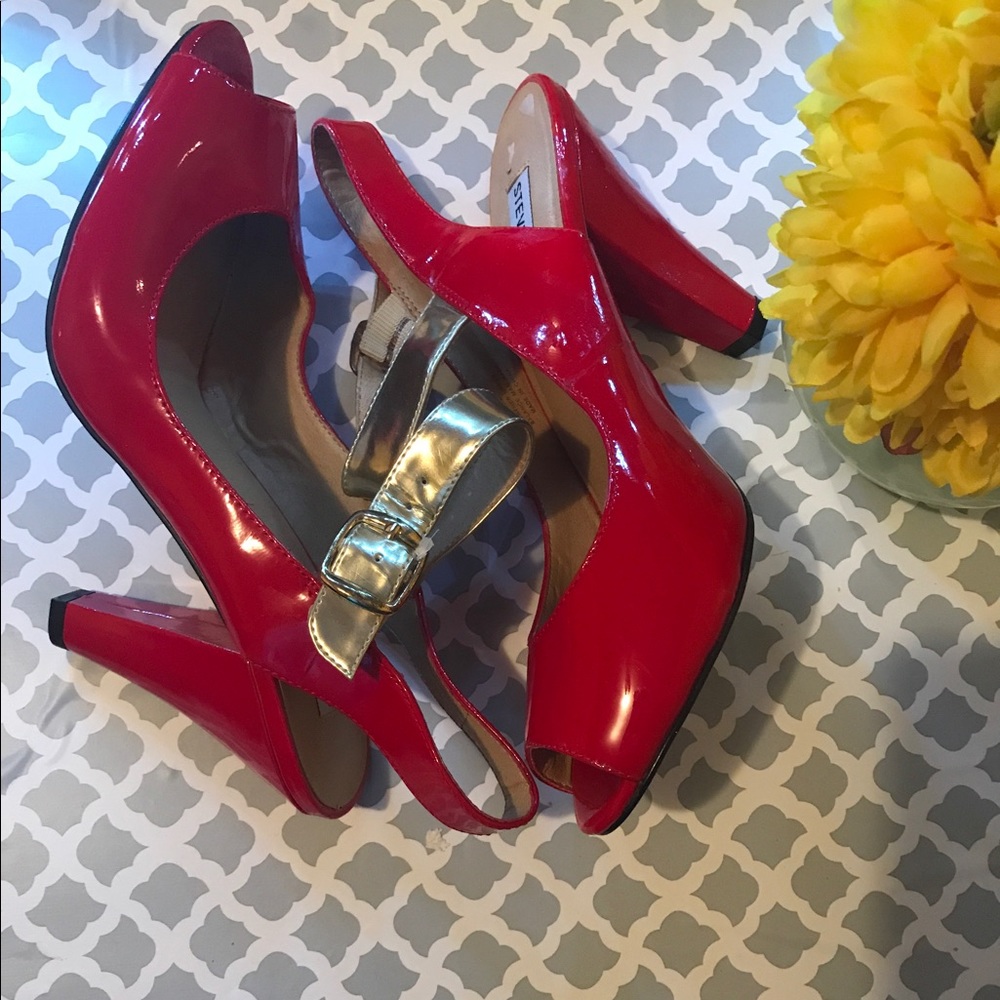 Red Patent Leather Sandal - Gem