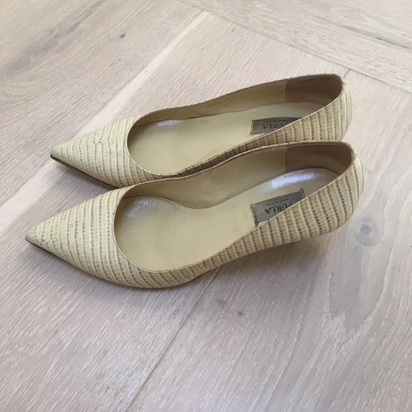 Furla | Shoes | Furla Beige Kitten Heels | Poshmark
