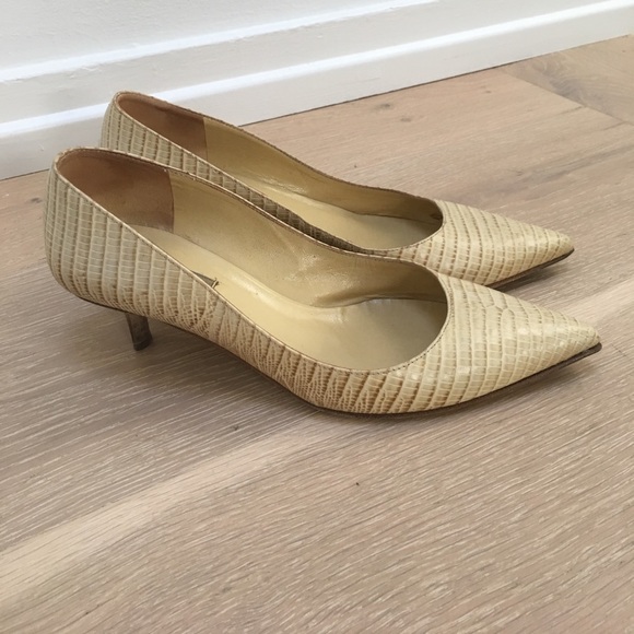 Furla | Shoes | Furla Beige Kitten Heels | Poshmark