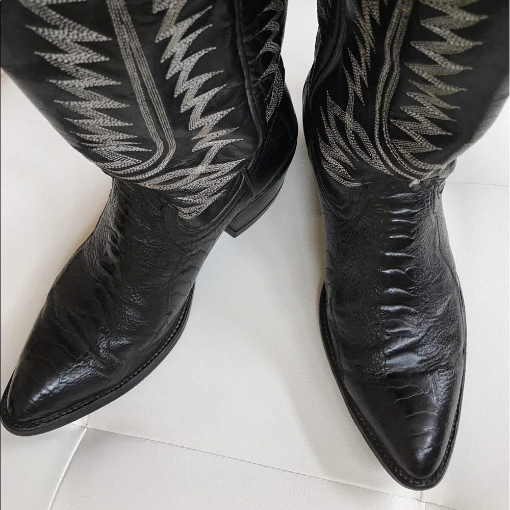 Beautiful Ostrich Leg Boots 7d U Men - Gem
