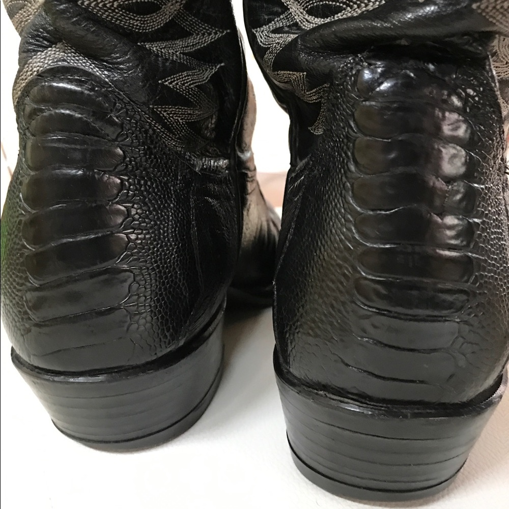 Beautiful Ostrich Leg Boots 7d U Men - Gem