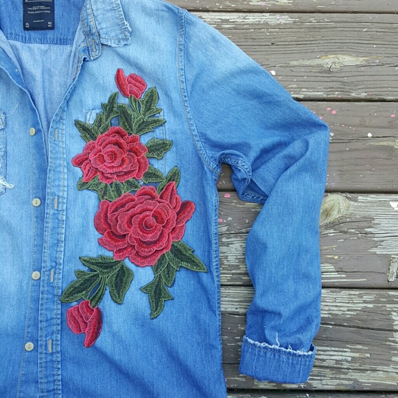 LF | Tops | Custom Denim Shirt No Offers Plz | Poshmark