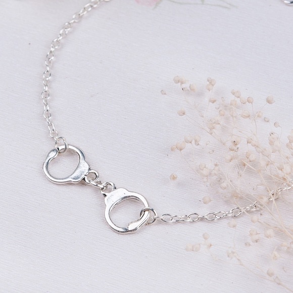 Feminine Edge | Jewelry | Silver Handcuffs Anklet Ankle Bracelet | Poshmark